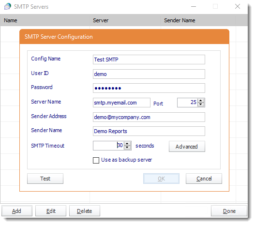 How do I add multiple SMTP Servers for use by ATRS schedules?