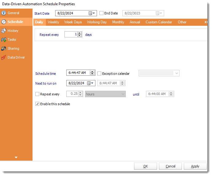 How do I use Data-Driven Automation Schedules to create workflows in ATRS?
