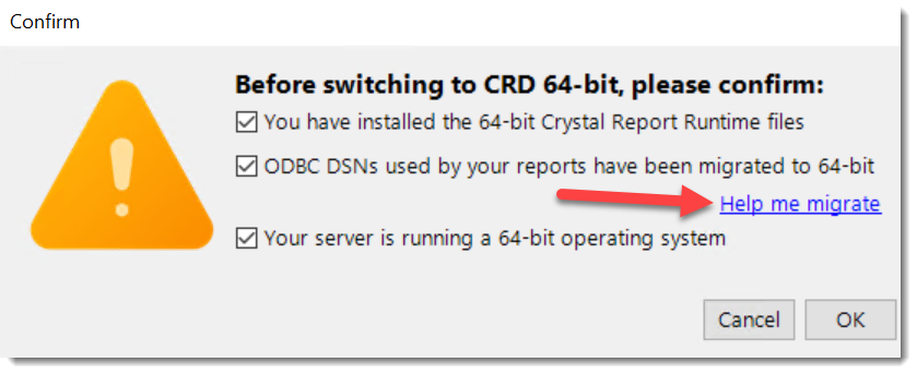 How do I switch from 32-bit CRD to 64-bit CRD?