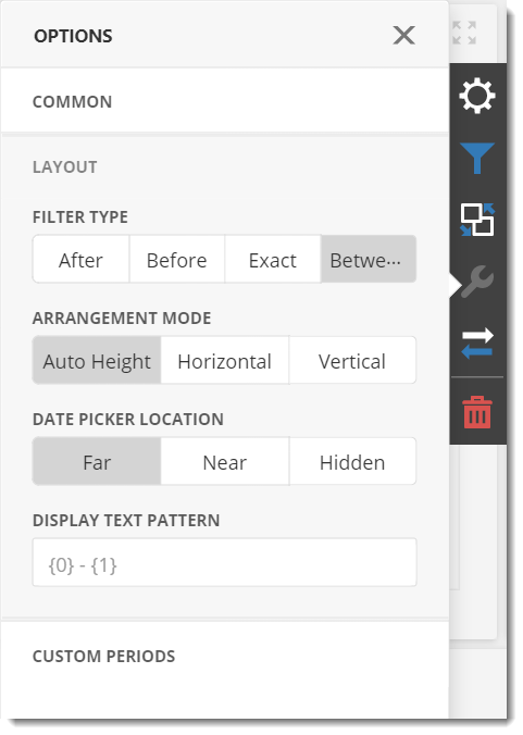 How can I create a Date Filter in an IntelliFront BI Dashboard?