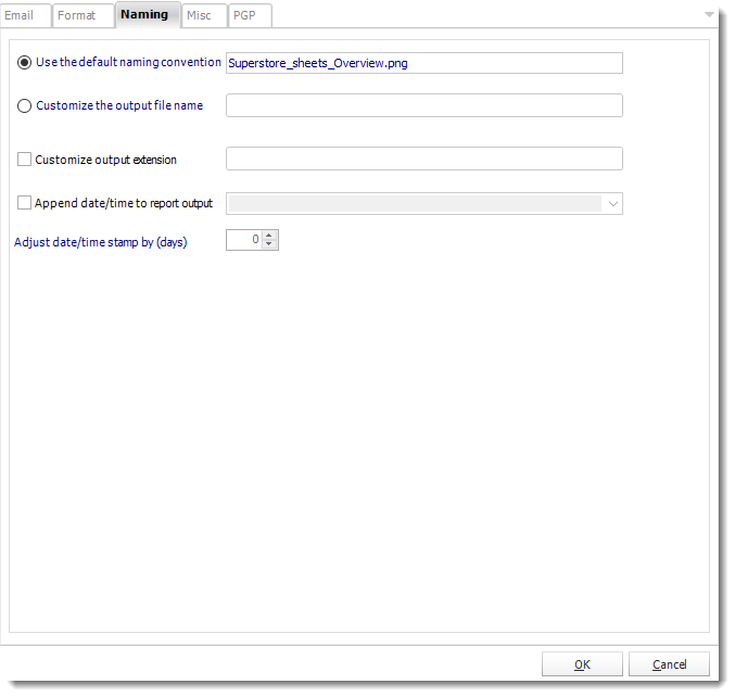 How do I export Tableau reports to PNG in ATRS?