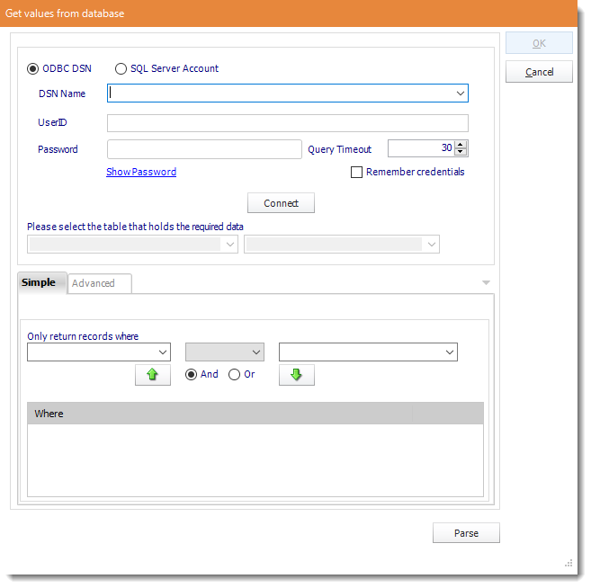 How do I use the "Get Values From Database" interface in ATRS?