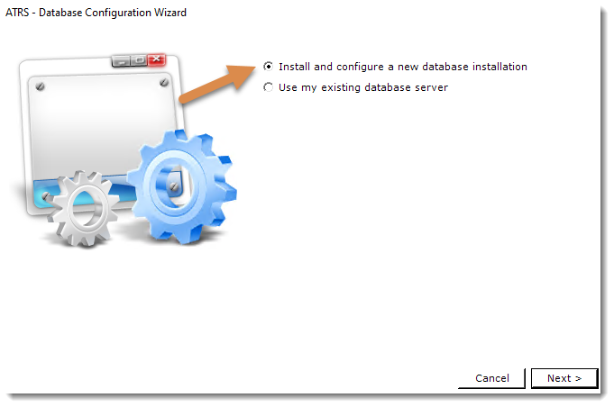 How do I install and configure the default ATRS Database Installation?