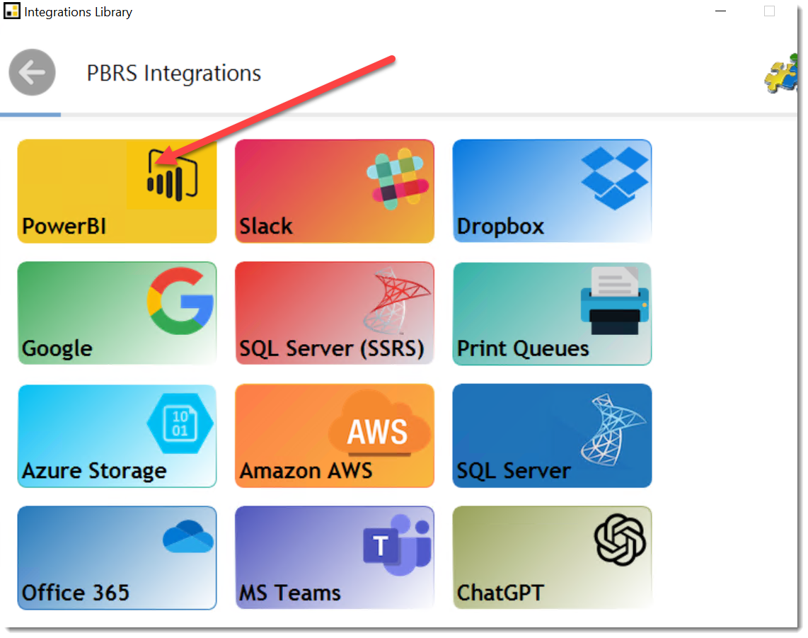 How do I add Power BI accounts to PBRS?