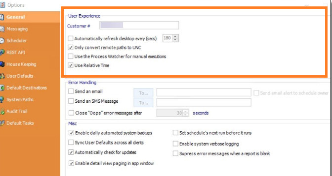 What is "Options" in ATRS?