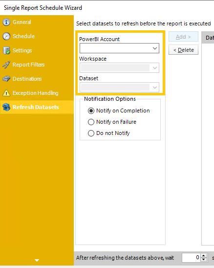How do I set up a Power BI Scheduled data refresh with PBRS?