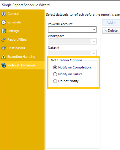 How do I set up a Power BI Scheduled data refresh with PBRS?