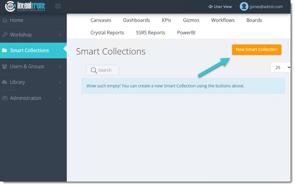 How do I use the Intellifront Smart Collections?