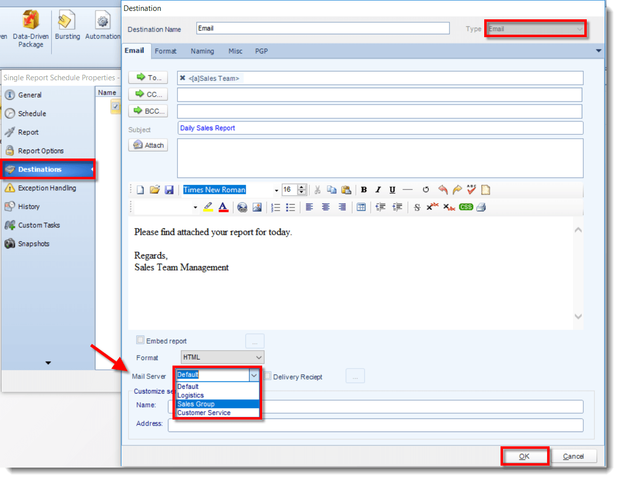 Crystal Reports Scheduler
