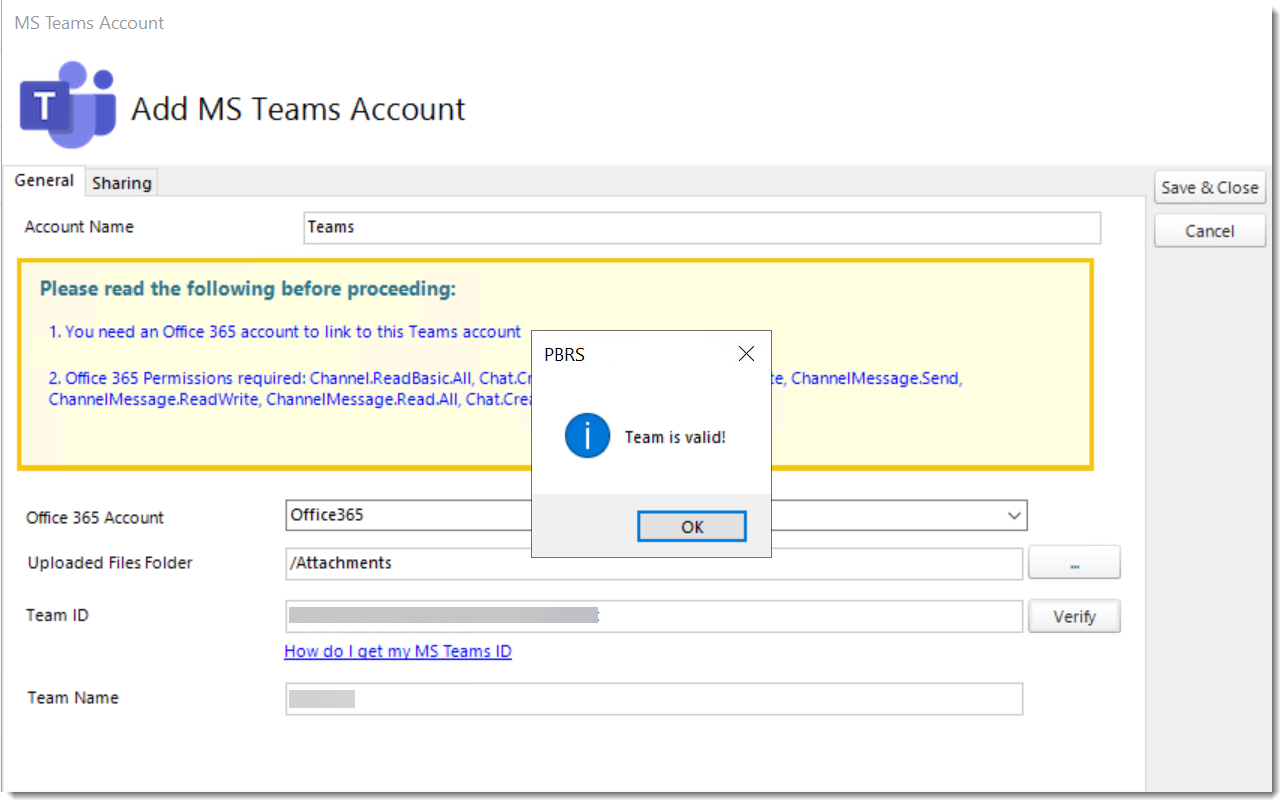 How can I add a Microsoft Teams account to ATRS?