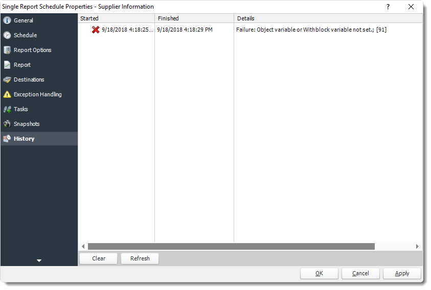 How do I setup Single Report Schedule for SSRS in PBRS?