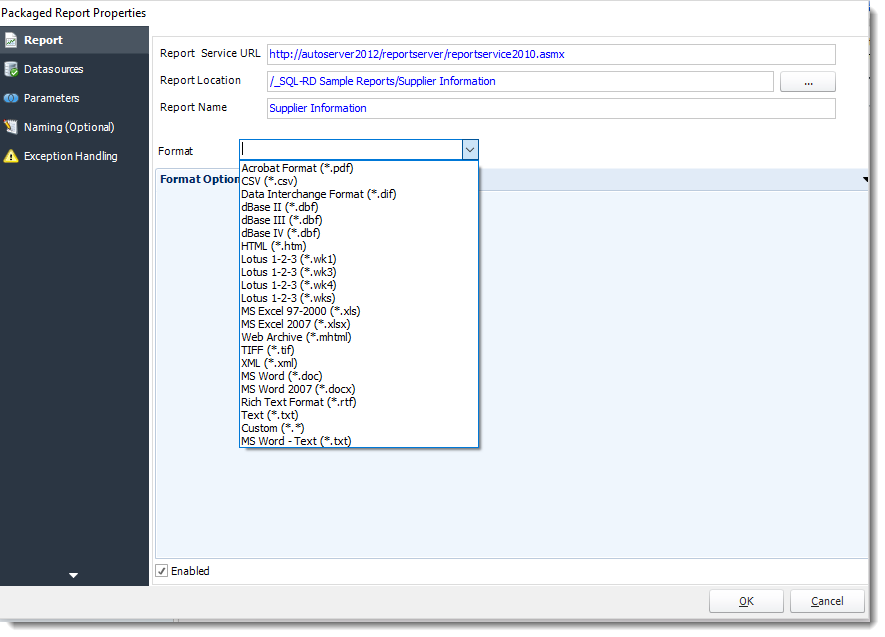 How do I setup a Package Reports Schedule for SSRS in PBRS?