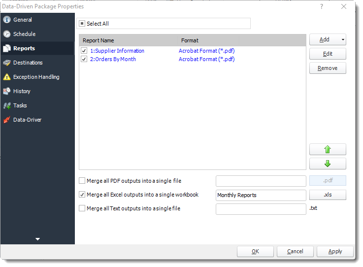 How do I use Data-Driven Package Schedules for SSRS in PBRS?
